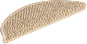 Schodové rohože 15 ks 56 x 17 x 3 cm světle béžové, půlkulaté 326897
