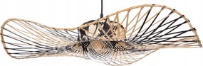 Černá závěsná lampa Boho bambusová velká 70 cm TH31