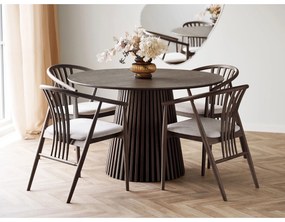 House Nordic Jídelní stůl OSAKA ø120 cm tmavě hnědý