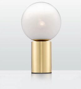 Bílá/ve zlaté barvě skleněná stolní lampa (výška 35,5 cm) Vita – Nova Luce