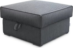 Taburet SMART COSARO XL s úložným prostorem 71x71 cm, šedý
