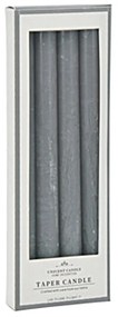 Poop ARÔME Sada vysokých rustikálních svíček 4 ks, 25 cm, barva šedá