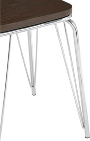 Stolička z jilmového dřeva ve stříbrné barvě/v přírodní barvě District – Premier Housewares