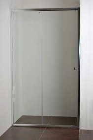 ARTTEC Posuvné sprchové dveře do niky ONYX 116 - 121 cm čiré sklo s vaničkou z litého mramoru POLARIS 120 x 80 cm PAN04507