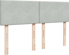 Box spring postel s matrací světle šedá 140x190 cm samet 3287728