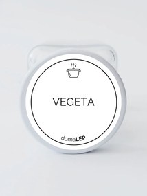 Samolepka na kořenky VEGETA bílá 5 cm základní písmo