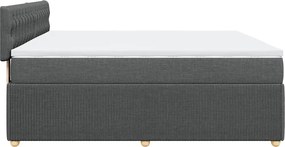 Box spring postel s matrací tmavě šedá 180x200 cm textil 3289843