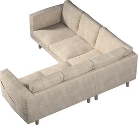 Potah na pohovku IKEA Norsborg rohová 4-místná barva béžová látka pletený vzor, vzorované
