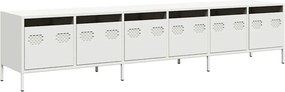 TV skříňka bílá 202 x 39 x 43,5 cm ocel válcovaná za studena 3307154
