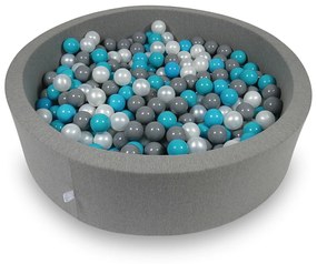 Mimii Suchý bazének + 400 ks kuliček kulatý, tmavě šedá Rozměr: 130x30 cm