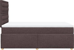 Box spring postel s matrací tmavě hnědá 120x200 cm textil 3291264