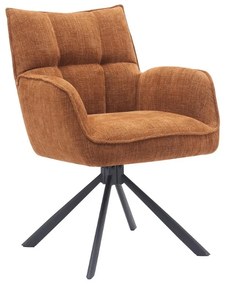 Designová otočná židle Callahan skořicová
