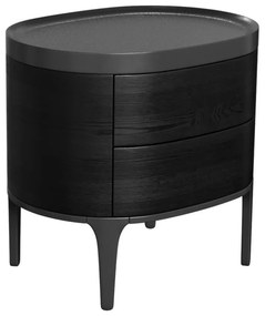 Černý dubový noční stolek Miotto Vissano 59,2 x 45 cm