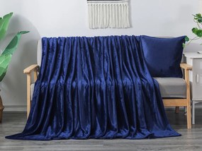 XPOSE® Mikroplyšová deka Exclusive - tmavě modrá 150x200 cm
