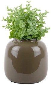 Time for home Zelená kovová váza Ivyna 19 cm