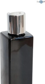 Dávkovač na mýdlo 250 ml černý s bílo-stříbrným DISC TOP LUNA