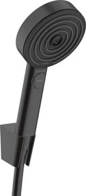Hansgrohe Pulsify Select S, sada se sprchovým držákem 105 3jet Relaxation se sprchovou hadicí 1600 mm, matná černá, HAN-24305670