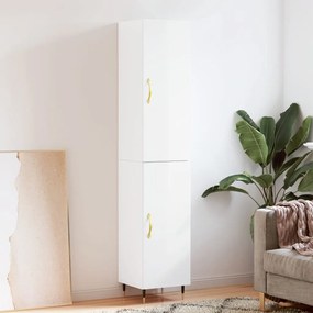 Skříň highboard bílá s vysokým leskem 34,5x34x180 cm kompozit