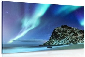 Obraz polární záře v Norsku - 60x40 cm