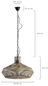 Stropní lampa triponido ø 60 cm měděná MUZZA