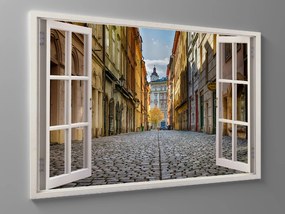 Liox 3D okno do pražské uličky Rozměr: 150 x 100 cm