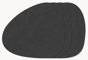 Sada asymetrických prostírání z kůže Curve, 4 díly