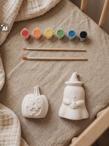 Sinsay - Malovací sada s halloweenským motivem - sádrová dýně a duch - vícebarevná