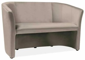 Pohovka Cuba Velvet, dvojsedák, světle hnědá