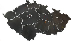 Vylen pěnová mapa ČR nástěnka  Bílá  2150x1200mm
