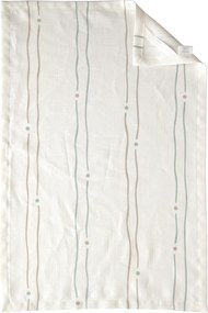 TULULUM Lněná utěrka s potiskem STRIPES, 44 x 66 cm