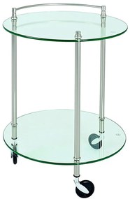 Mørtens furniture Servírovací stolek Jitte, 63 cm, stříbrná