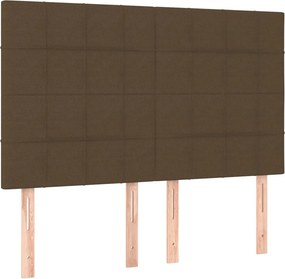 Box spring postel s matrací tmavě hnědá 140x190 cm textil 3137152