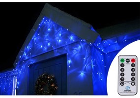 LED krápníky - 22,5m, 500LED, 8 funkcí, ovladač, IP44, modrá