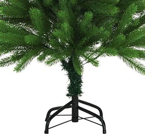 Umělý vánoční stromek s LED a sadou koulí 120 cm zelený 3077639