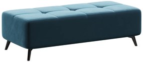 Modrý sametový taburet MESONICA Toro 140 x 70 cm