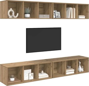 Sestava TV skříněk 4 ks Artisanový dub Kompozitní dřevo 3393536