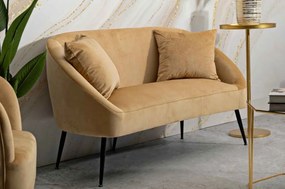 Designová pohovka Caerwyn 137 cm hnědá / černá