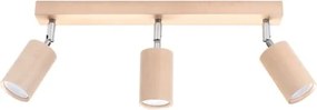 Bodové svítidlo SOLLUX Berg 3 GU10 3x40W bez zdroje SL.0703 přírodní dřevo
