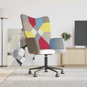 Relaxační křeslo patchwork textil 328194