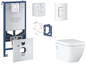Grohe Rapid SLX - Set předstěnové instalace, klozetu, sedátka SoftClose, tlačítka Skate Cosmopolitan a sady pro vhazování tablet, alpská bílá SANI11BB3139
