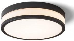 Rendl R13754 stropní LED svítidlo CIRA LED 35 opálové sklo/černá, 24W, 3000K, IP44, ø35cm