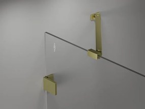 Mexen Lunar-F skládací sprchové dveře levé 125 cm, transparentní, zlaté kartáčované - 836S-125-050-55-00-L