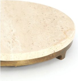 Kulatý odkládací stolek s deskou z kamene ø 26 cm Leda – Light &amp; Living