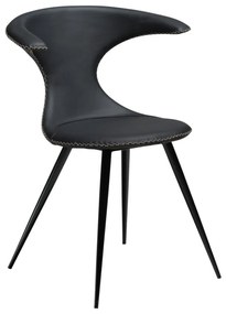 ​​​​​Dan-Form Černá kožená jídelní židle DAN-FORM Flair II.