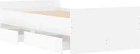 Rám postele se zásuvkami bílý 90 x 200 cm 3207371