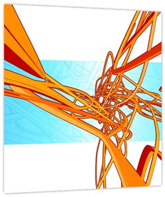 Obraz - Propletené čáry, abstrakce (30x30 cm)