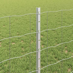 Euro plot s pilotem 25 x 0,8 m Pozinkovaná ocel Stříbrná 3336203