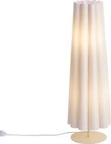 Japandi stojací lampa béžová s látkovým stínidlem 95 cm se 2 světly - Jenni