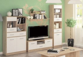 Casarredo - Komfort nábytek Obývací stěna, sestava TIPS dub sonoma/bílá mat