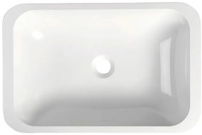 Sapho, KAMA umyvadlo 500x260mm, litý mramor, bílá, zápustná, 50134